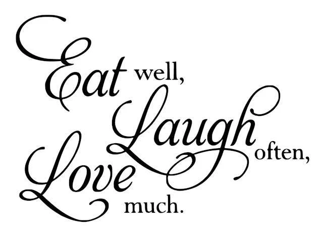 EAT WELL, LAUGH Often, Love Much Wall Art Decal / Sticker £5.63 ...
