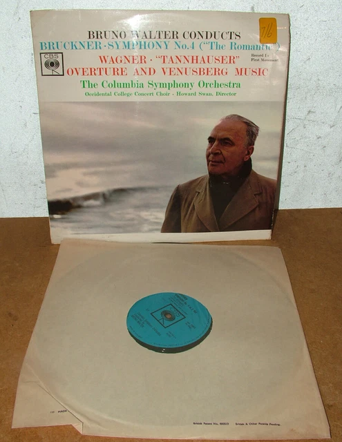 RARE CBS BRUNO Walter Conducts Bruckner Symphony no4 Columbi Orchestra ...