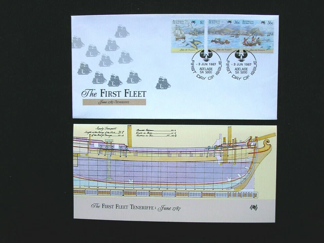 1987. AUSTRALIAN BICENTENNIAL. First Fleet At Teneriffe. First Day ...