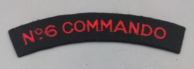 POST WW2/II BRITISH Army No. 6 Commando red on black arc/tab. $9.99 ...