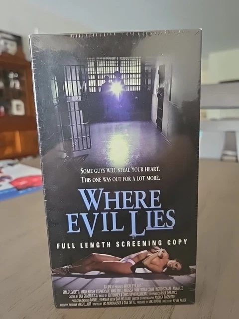WHERE EVIL LIES (VHS 1995) Thriller Unrated Screening Copy Sealed $21. ...
