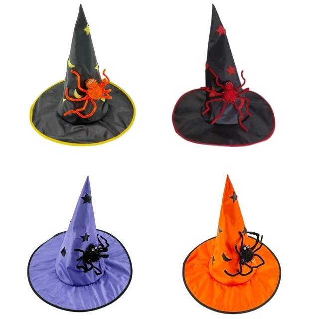 WIZARD HAT FUNNY Party Accessory Wizard Hat Wizard Costumes Spiders ...