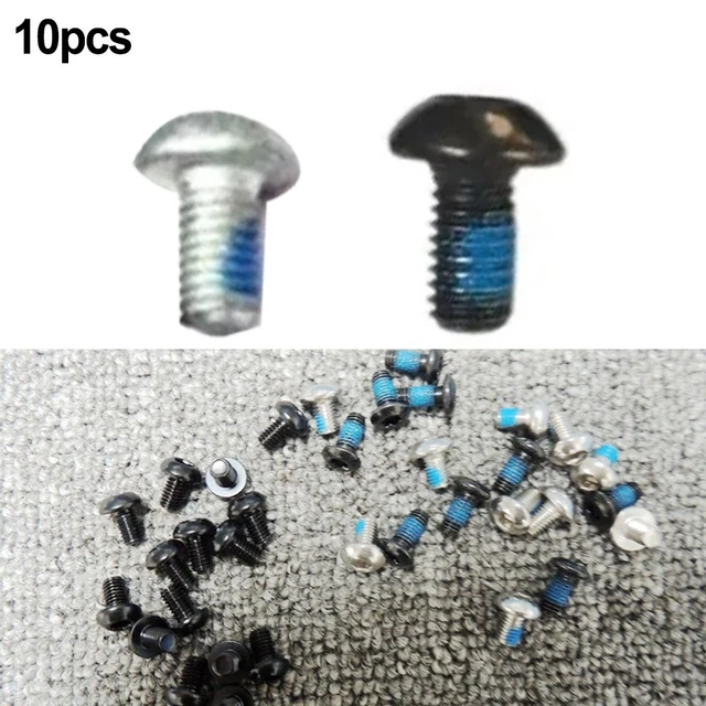 DISC BRAKE SCREW Bolt Screw 10pcs Black/Silver Strong Rotation Strength ...