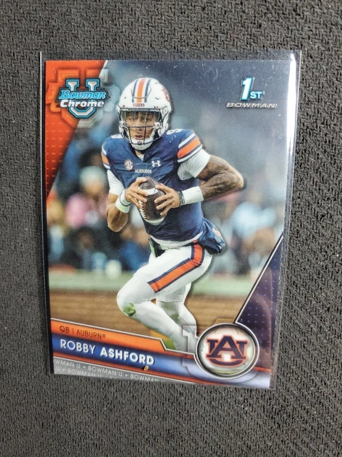 ROBBY ASHFORD RC 1st Bowman Chrome University Football Auburn QB EUR 0 ...