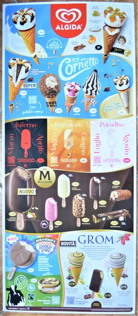 TABLE PLAQUE ENGAGE Promo Ice Cream Algida Years 2000 Condition Perfect ...