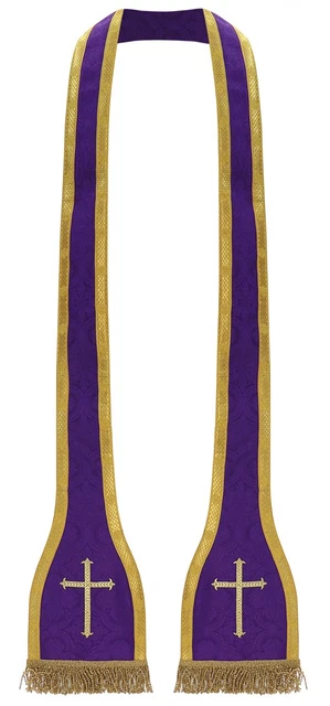 PURPLE VIOLET ROMAN Clergy Stole Vestment Chasuble Cope Estola Morada ...