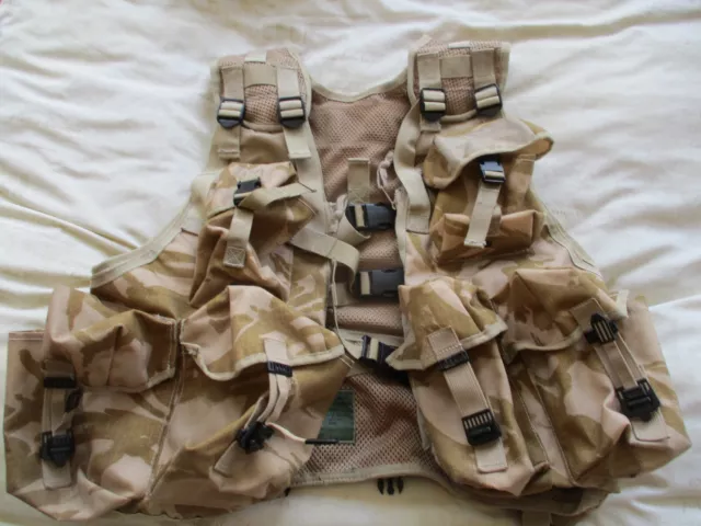 Uk Desert Dpm Camo Ddpm Plce Ops Issue Chest Webbing Gp Waistcoat Vest Lbe 2nd £1999 Picclick Uk