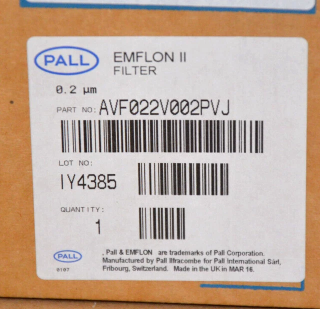 PALL AVF022V002PVJ EMFLON II Filter NEU OVP EUR 19,99 - PicClick DE