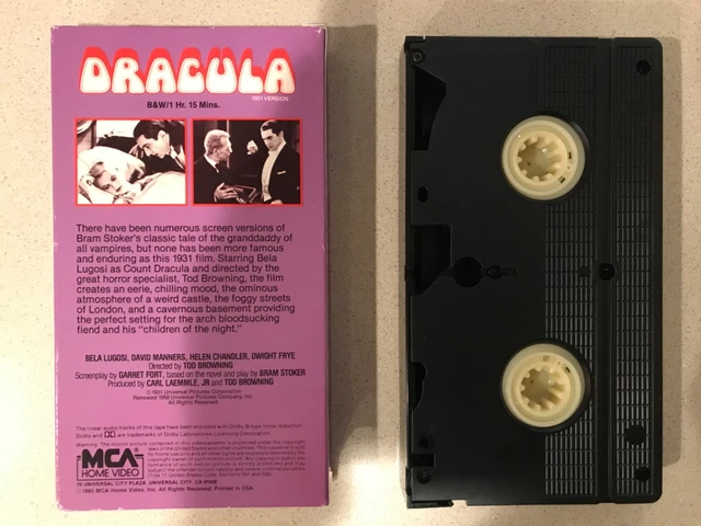 DRACULA (VHS, 1985) Bela Lugosi, Helen Chandler £9.06 - PicClick UK