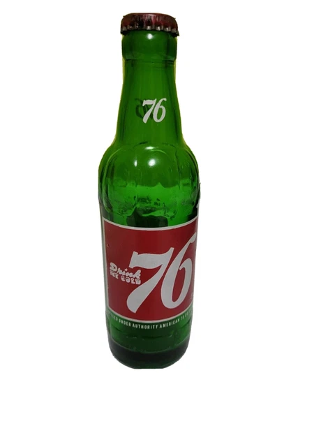 RARE VINTAGE ANTIQUE Soda Pop Glass Bottle Drink Ice Cold 76 with Cap ...