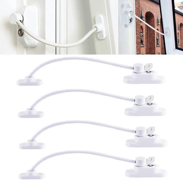 UPVC WINDOW RESTRICTOR Safety Cable Lock Wire kids Child Security Locks ...