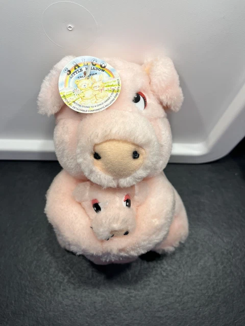 PINK PIG PIGLET & baby Soft Cuddly Hug Toy Plush with tag - pls read £8 ...