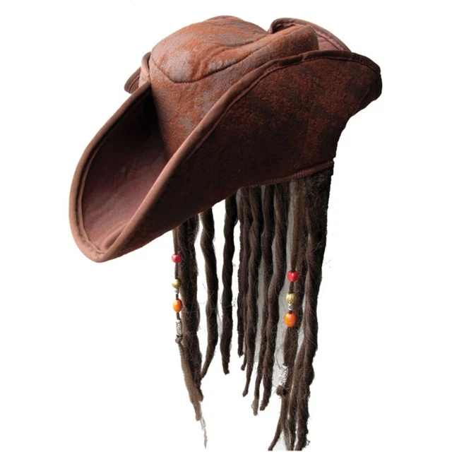 WICKED COSTUMES CARIBBEAN Pirate Hat With Braids & Beads £13.00 ...