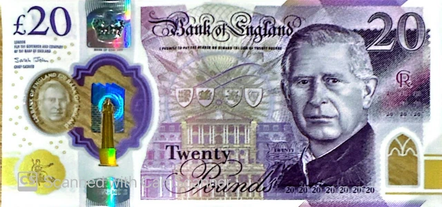 KING CHARLES III 20 Pound Banknote - EH03 LOW SERIAL NUMBERS £20 £50.00 ...