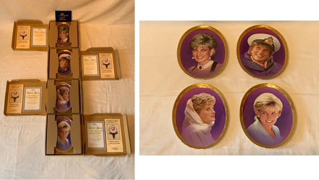 PRINCESS DIANA, MEMORIES of Diana Limited Edition Set of 4 Plates ...