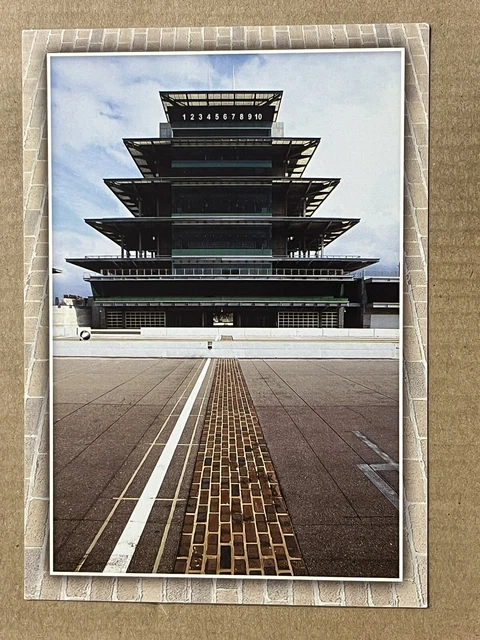 POSTCARD INDIANAPOLIS IN Indy 500 Mile Speedway Race Track Finish Line ...