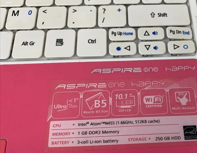 ROSA NERO ACER ASPIRE One 1 Laptop Modello PAV70 X 2 Windows 7 EUR 26 ...
