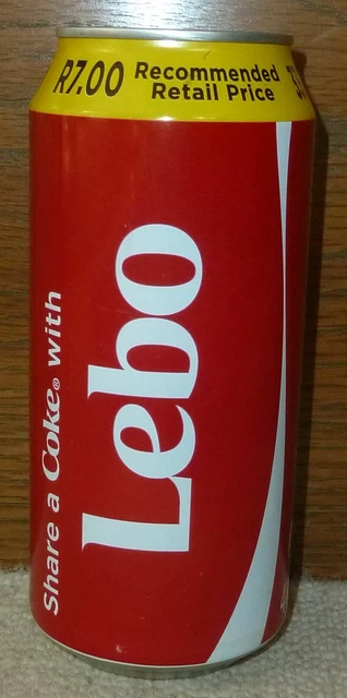 RARE COCA-COLA COKE "Share a Coke with LEBO" 440ml can SOUTH AFRICA ...