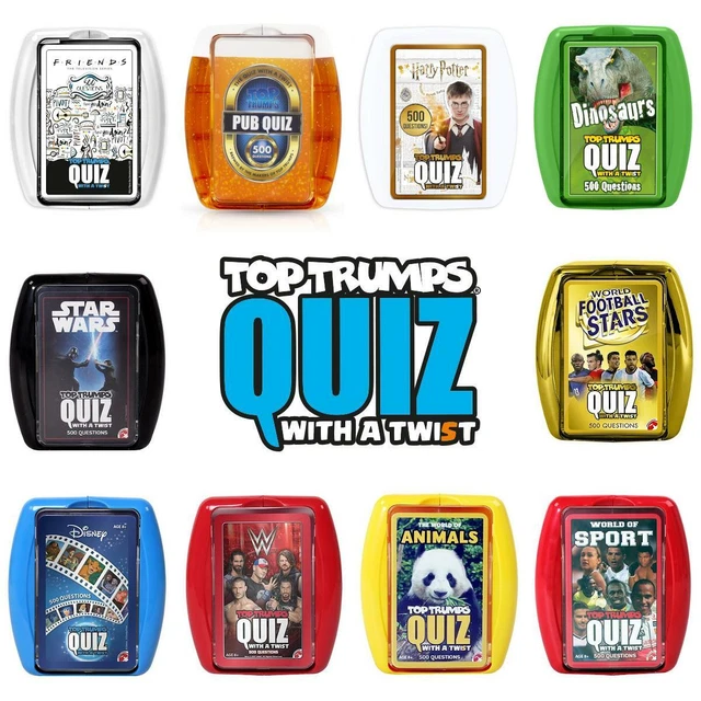 TOP TRUMPS QUIZ Card Game Harry Potter> Friends> Pub Quiz> Disney ...