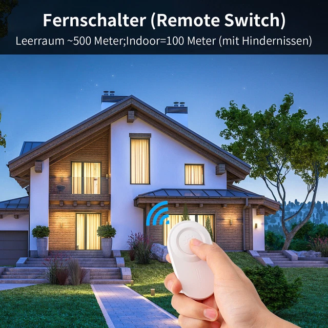 1-WEGE MINI GRÖSSE Funkschalter Lichtschalter mit Empfänger Keine ...