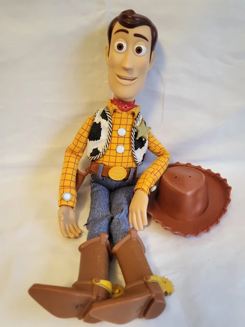 DISNEY PIXAR TOY Story 15" Talking Pullstring Cowboy Woody Figure With ...