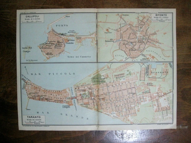 STAMPA ANTICA MAPPA Ofanto Canosa Cerignola Lavello Puglia 1960 EUR 7 ...