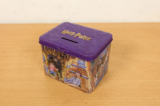 VINTAGE HARRY POTTER & The Philosophers Stone Sorcerers Money Box Metal ...