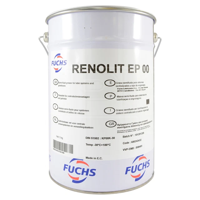 RENOLIT RENOLIT EP 00 GRAISSE EP00 graisse semi-fluide 5 kg EUR 38,82 ...