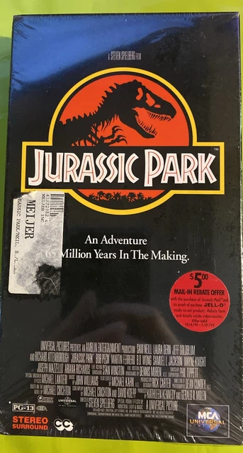 JURASSIC PARK MOVIE VHS Tape Factory Sealed NEW First Movie 1993 MCA ...