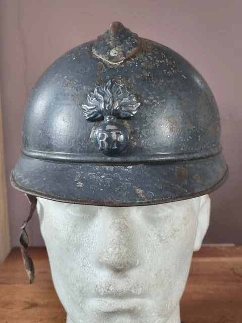 ORIGINAL WW1 HORIZON Blue French Infantry Adrian Helmet £152.00 ...