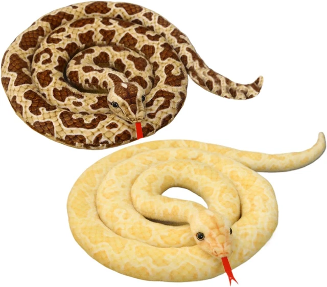 SNAKE STUFFED ANIMAL 2M Long Python Snake Plush Lifelike Stuffed Snake ...
