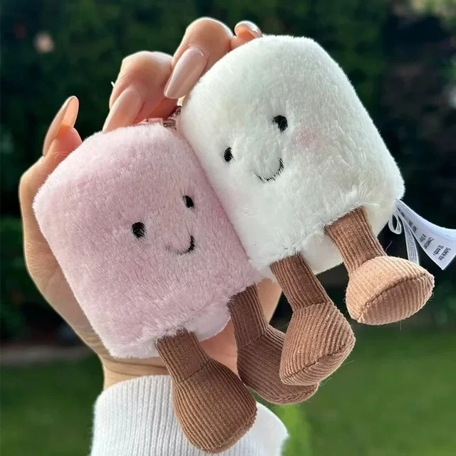 12CM AMUSEABLE MARSHMALLOWS Pink and White Key Chain Jellycat style/ £ ...