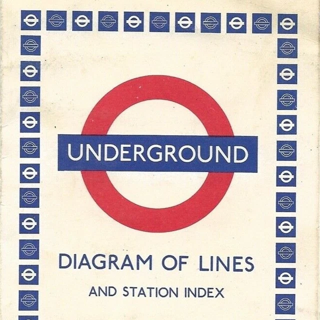 1970 LONDON UNDERGROUND Map-Station Index-Diagram of Lines-Train ...