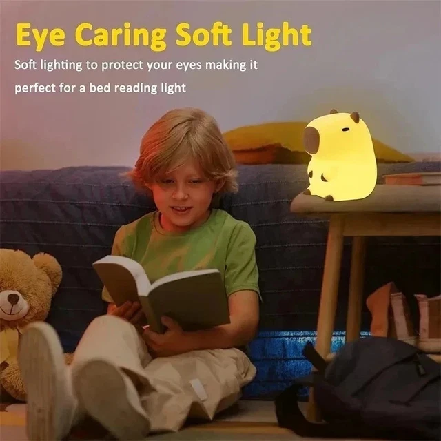 NEW CUTE PET Capybara Night Light Cartoon Silicone Sleep Night Lamp £11 ...