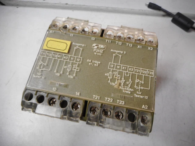 PILZ SAFETY RELAY TWO HAND CONTROL 220VAC -- P2HZ- 220VAC/1a/1r $59.00 ...