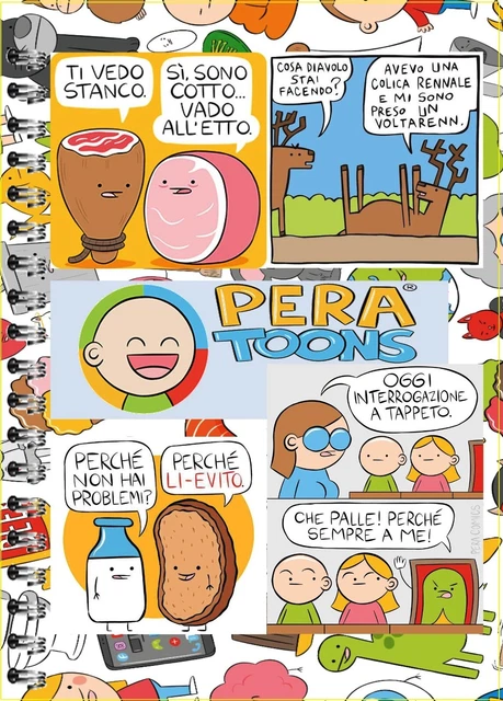 PERA TOONS DIARIO Scuola Datato 2025/26 Formato 21X15 Spiralato Con ...