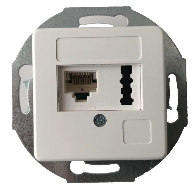 NETZWERK DOSE KOMBI incl Telefon UAE/TAE RJ45 UP weiss EUR 7,99 ...