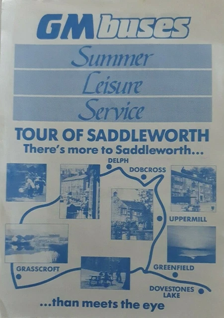 GM BUSES BUS Timetable - 966 - Uppermill-Saddleworth Tour £4.00 ...