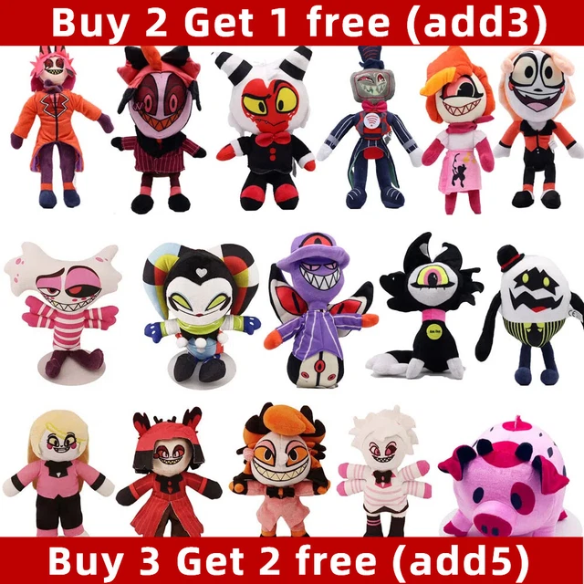 HAZBIN HOTEL ALASTOR Angel Dust Charlie Plush Stuffed Birthday ...