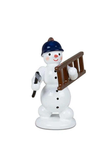Encens Bois FIGURINE EN BOIS Bonhomme De Neige Pompier + Hache Et ...
