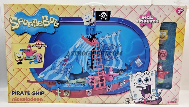 SPONGEBOB NICKELODEON SIMBA Pirate Ship Set + 3 Figure Rare New In Box ...