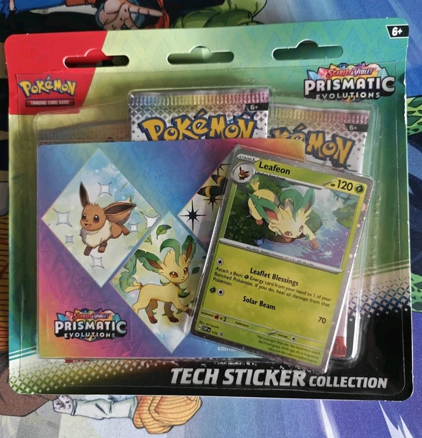 POKÉMON TCG - Prismatic Evolutions Tech Sticker Collection Leafeon New ...