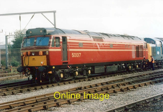 RAILWAY PHOTO 6X4 Class 50 50017 Stabled at Crewe 29/9/99 £1.60 ...