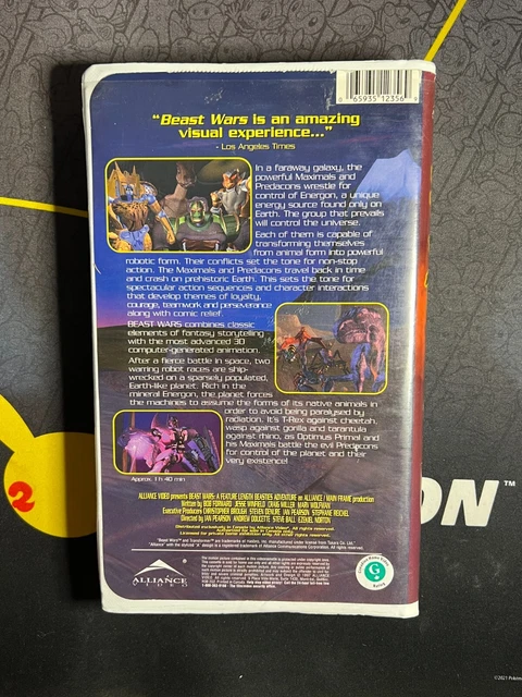 TRANSFORMERS BEAST WARS A Feature Length Beasties Adventure (VHS, 1997 ...