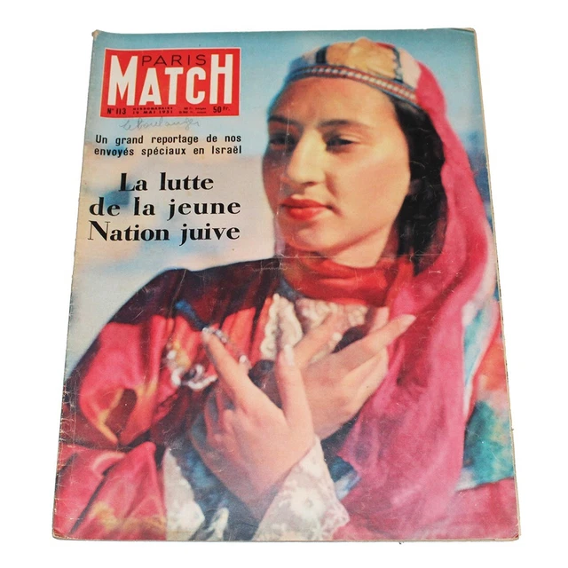 MAGAZINE / REVUE Paris Match n° 113 du 19/05/1951 Israël la jeune Nation juive EUR 5,00 ...
