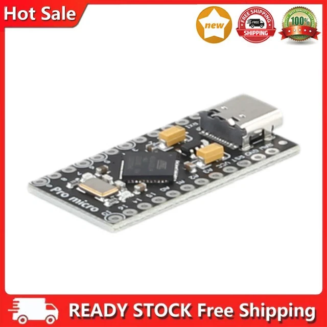 ATMEGA32U4 PRO MICRO Module TYPE-C USB Board with 2 Row Pin Header for ...