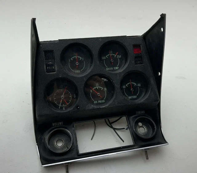 1969-1971 CORVETTE JAUGE Grappe Console Fil Prises Horloge D Ceinture ...