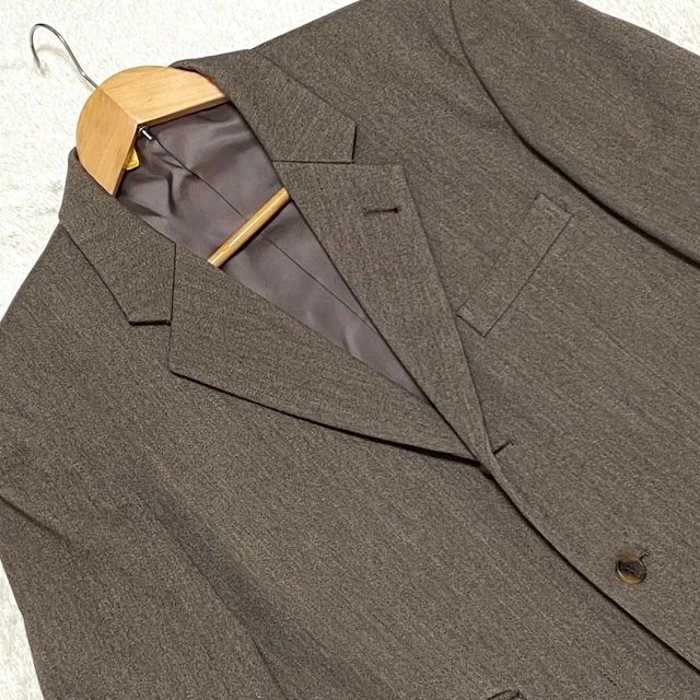 MARGARET HOWELL TAILORED Jacket, Notched Lapel, 3-Button, Brown, size L ...