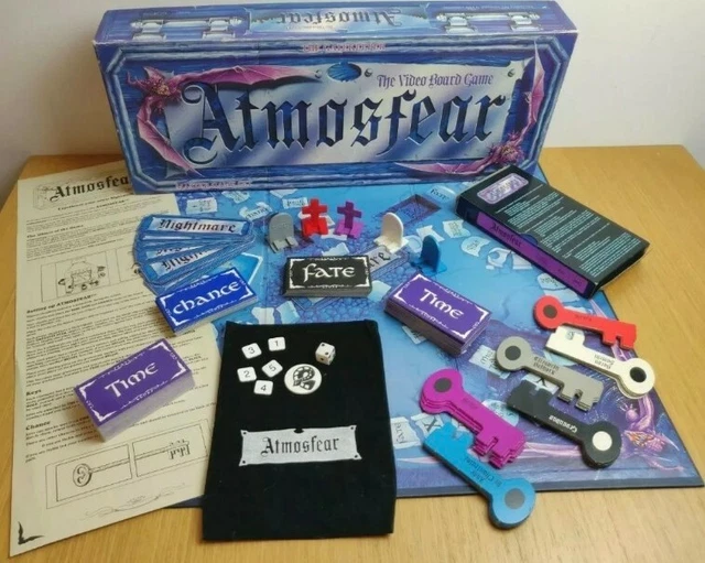 VINTAGE ATMOSFEAR VHS Video Board Game 1991 Retro Gaming Atmosphere ...