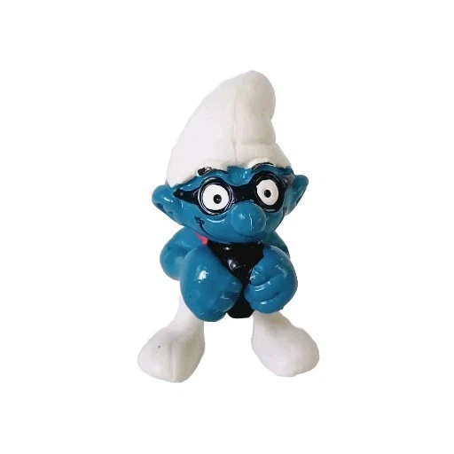 VINTAGE SUPER SMURF Airplane Plane Smurf Pilot Figure Peyo 1981 Hong ...